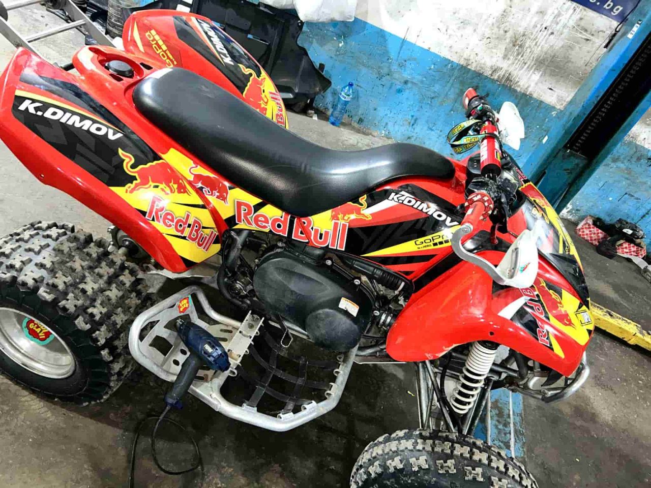 Стикери за Kawasaki KFX 700 - Red Bull | fanatic.bg