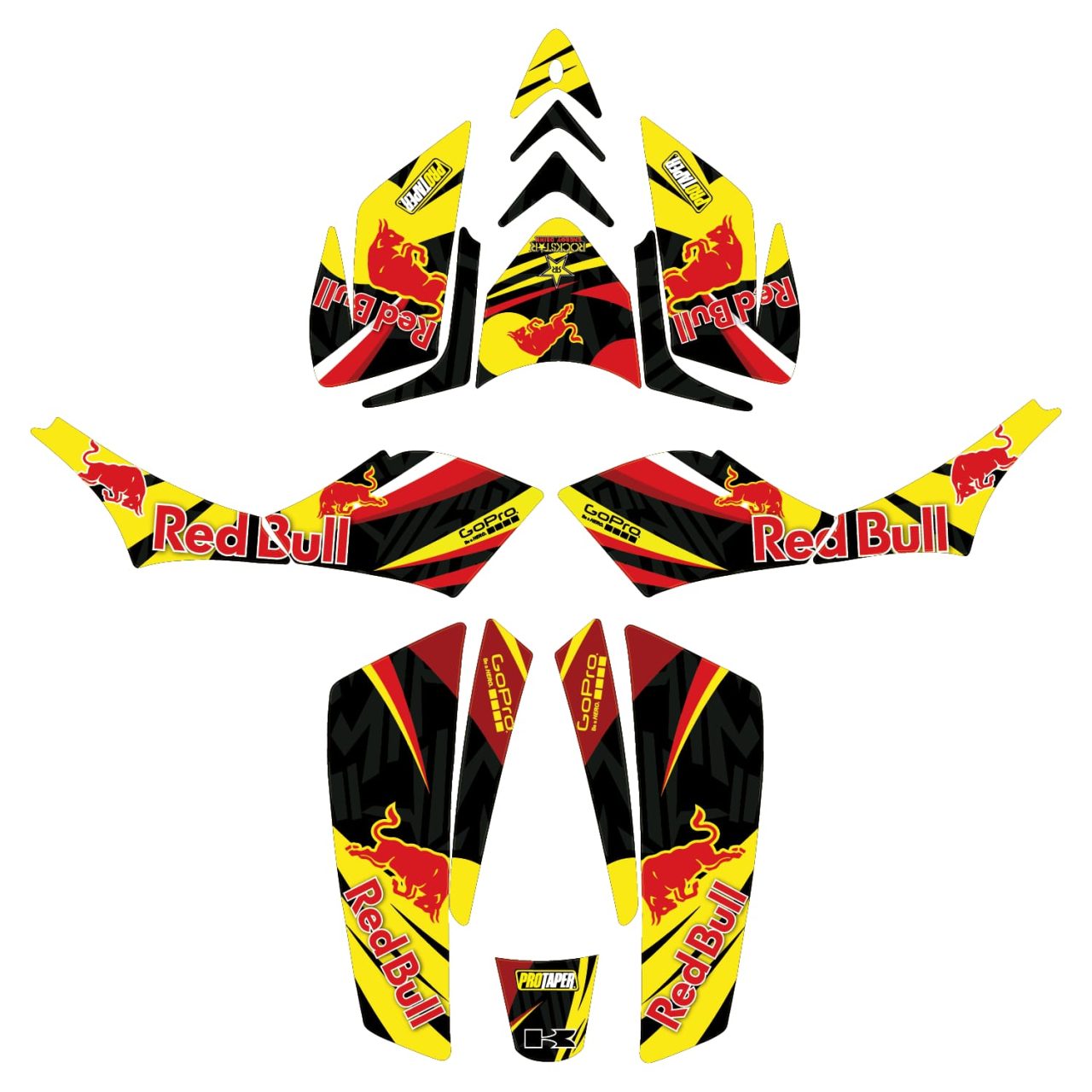 Стикери за Kawasaki KFX 700 - Red Bull | fanatic.bg